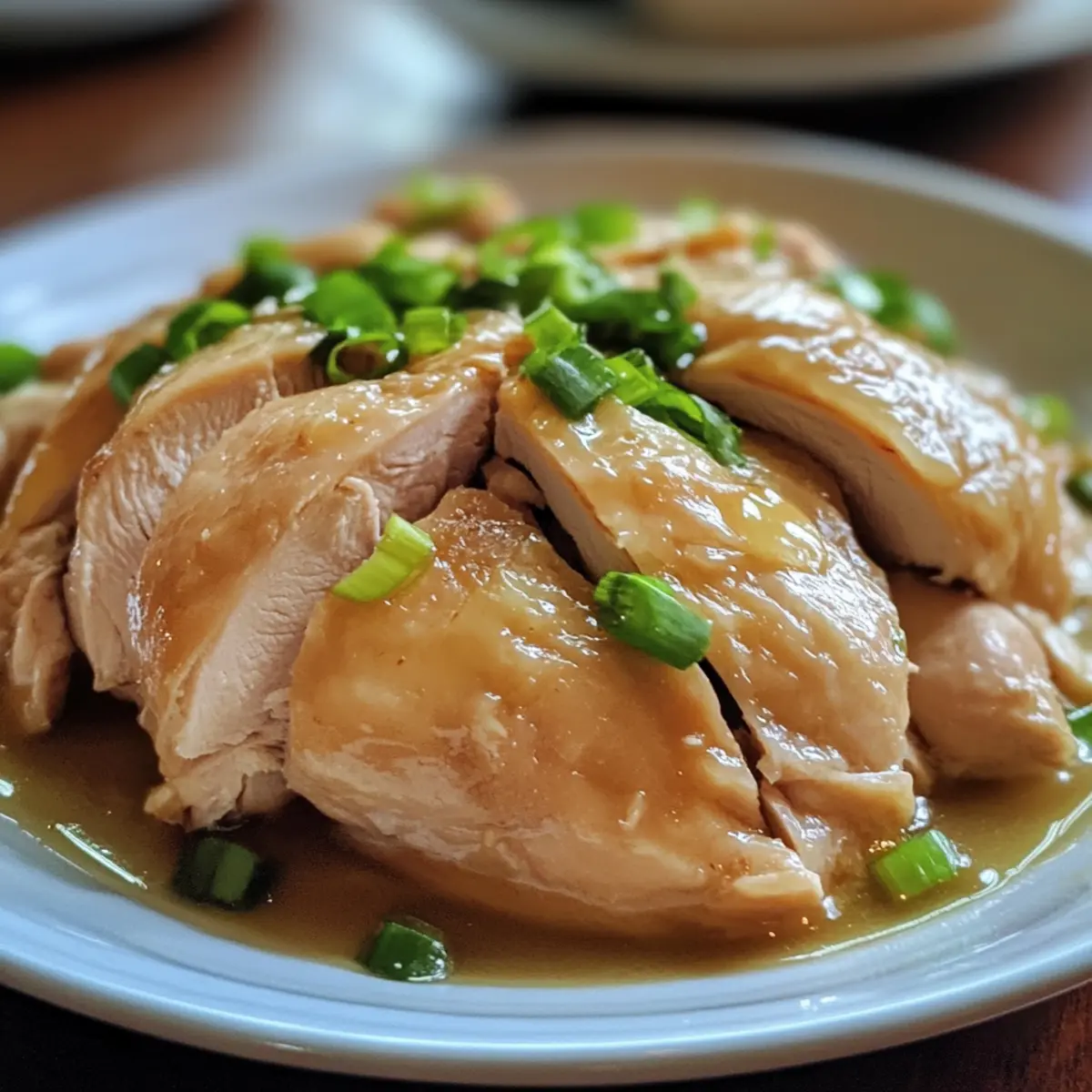 Easy Delicious Juicy Slow-Cooker Steamed Chicken with Ginger