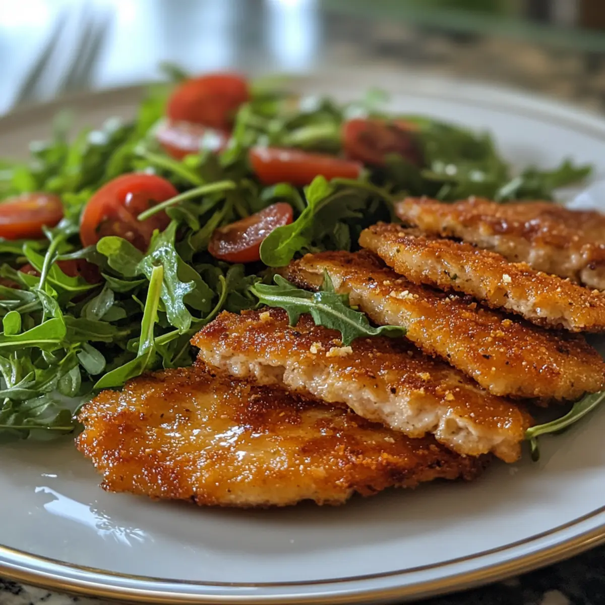 Ultimate Delicious Chicken Milanese with Arugula Salad Recipe