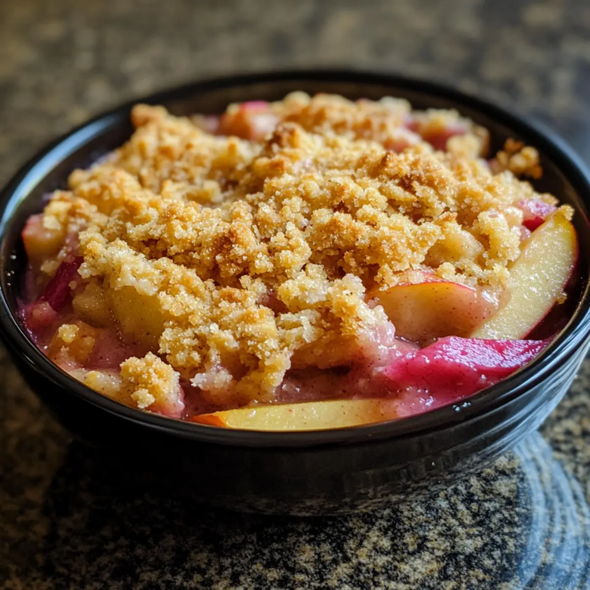 Easy Delicious Apple and Rhubarb Crumble (Stovetop) recipe