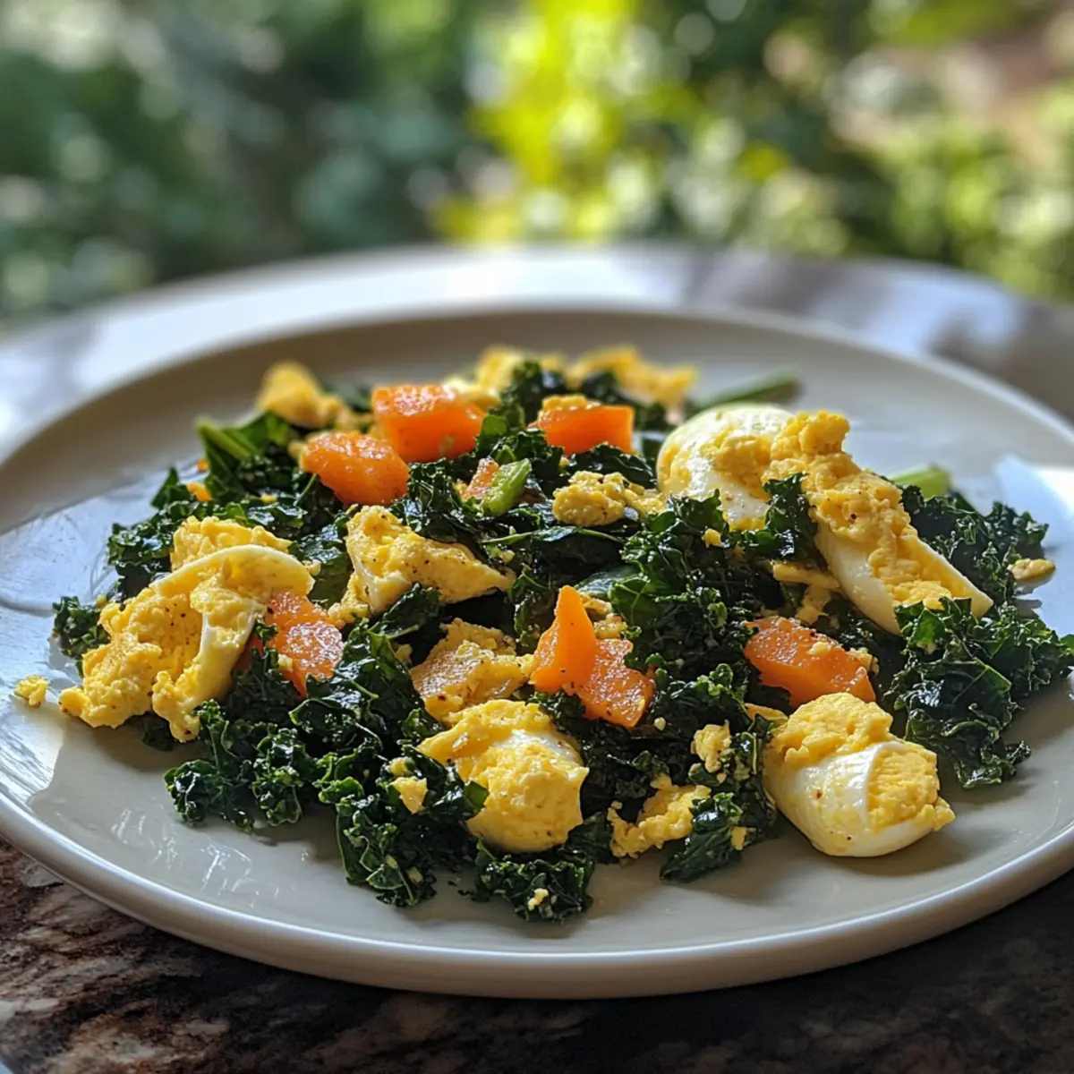 Sautéed Kale and Egg Scramble recipe: Easy Creamy Delicious