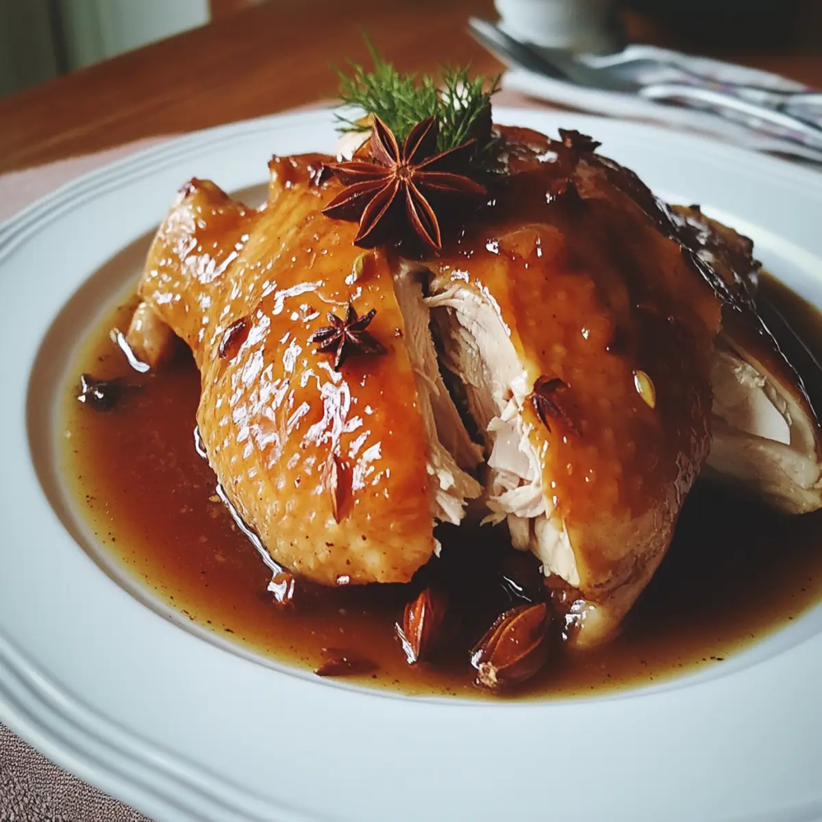 Easy Delicious Star Anise Poached Whole Chicken Recipe