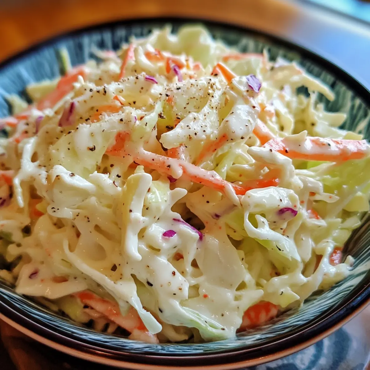 Best Delicious Creamy Coleslaw with Apple Cider Vinegar Recipe